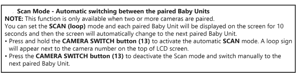 How do I activate SCAN Mode for my Babysense V24R monitor? – Babysense